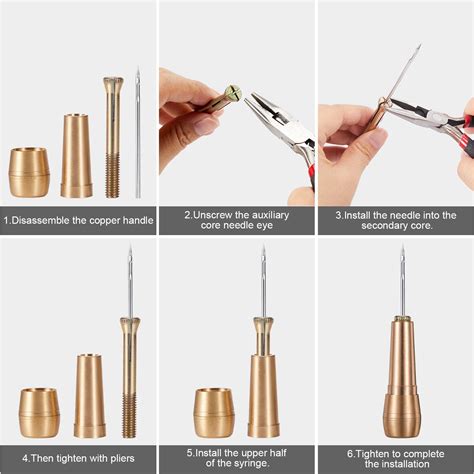 6 Pieces Canvas Leather Sewing Awl Leather Sewing Needle Awl Hand