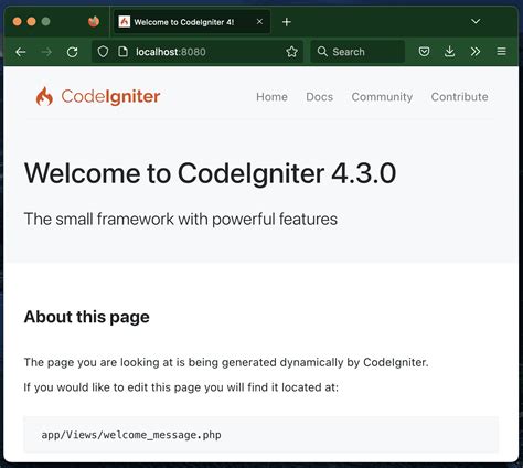 Cara Manual Install Codeigniter 4 Tanpa Composer Di Localhost Mac Os