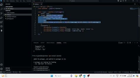 Master Logging In Nodejs With Winston Youtube