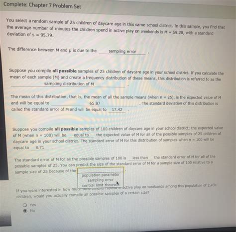 Solved Complete Chapter 7 Problem Set You Select A Random