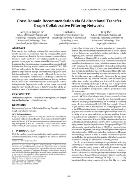 Cross Domain Recommendation Via Bi Directional Transfer Graph Collaborative Filtering Networks
