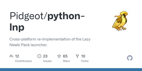 Github Pidgeot Python Lnp Cross Platform Re Implementation Of The