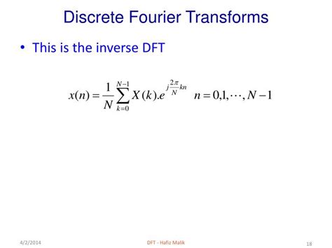 PPT Discrete Fourier Transform DFT PowerPoint Presentation ID 639254