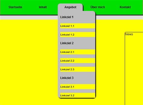 problem dropdown menu gestalten css and css3 html seminar de forum