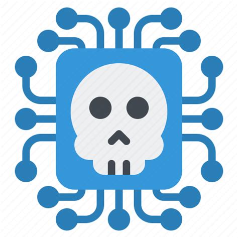 Malware Hacker Attack Virus Skull Icon Download On Iconfinder