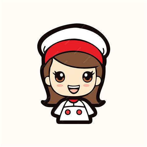 Premium Vector Happy Cute Chef A Cartoon Vector Illustration Of Women