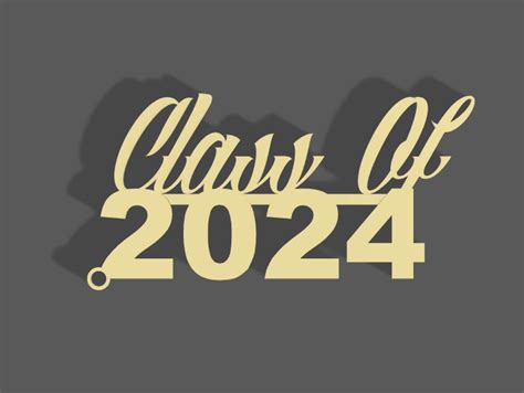 Stl File Class Of 2024 Keychain 🗝️ ・3d Printer Model To Download・cults