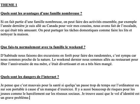 French Gcse Aqa Speaking Exam Revision Teaching Resources