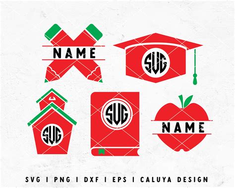 Free School Monogram Svg Apple Monogram Svg Cut File For Cricut
