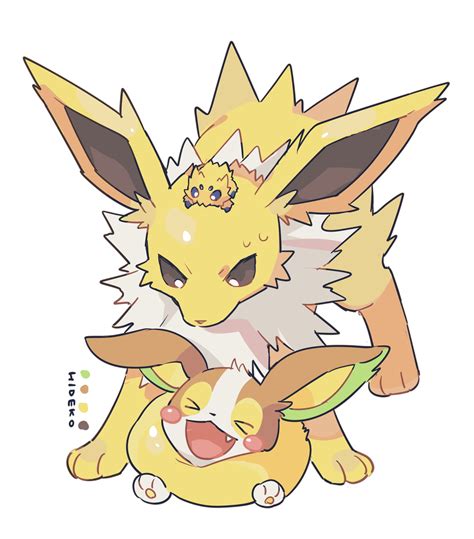 Jolteon Yamper And Joltik Pokemon Drawn By Hidekol33l3b Danbooru