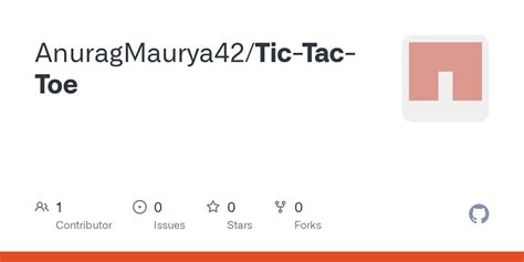 Github Anuragmaurya42tic Tac Toe