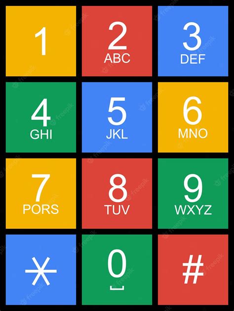 premium vector vector flat keypad for phone