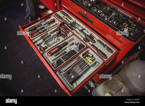 Tools Arranged In Tool Box Stock Photo Alamy