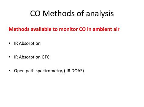 Monitoring Co Ndir Method Ppt