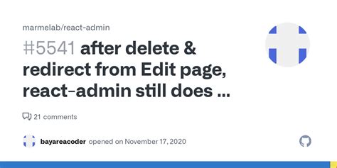 After Delete And Redirect From Edit Page React Admin Still Does A Refresh On Edit Page Calling