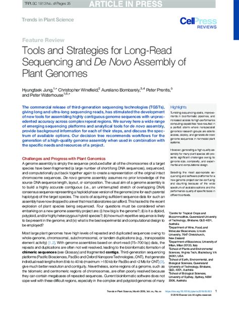 Pdf Tools And Strategies For Long Read Sequencing And De Novo