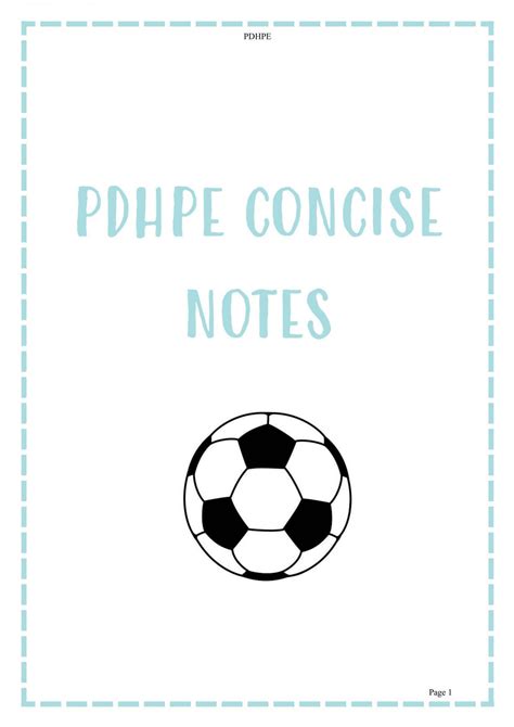 Pdhpe Concise Syllabus Notes Personal Development Health And Physical Education Year 12 Hsc