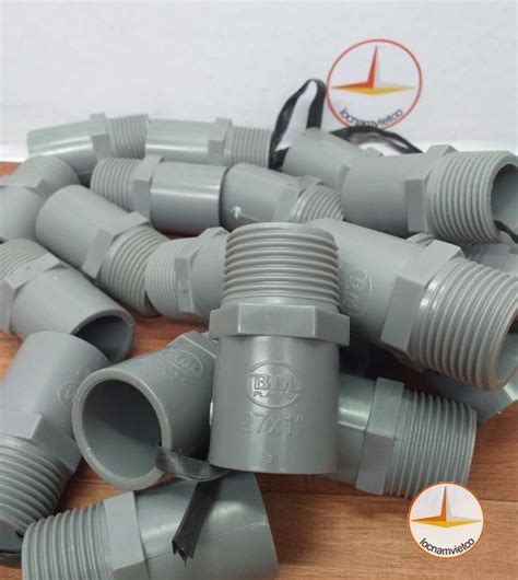 Nối Ren Ngoài 34 ống 27 Nhựa Pvc Bình Minh Nrn34x27