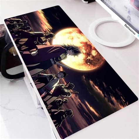 Anime Mouse Pad Demon Slayer Mousepad Large Gamer Keyboard Mousemat