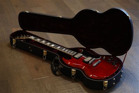 2018 Gibson Sg Custom Vos Double Cut Electric Guitar Heritage Cherry