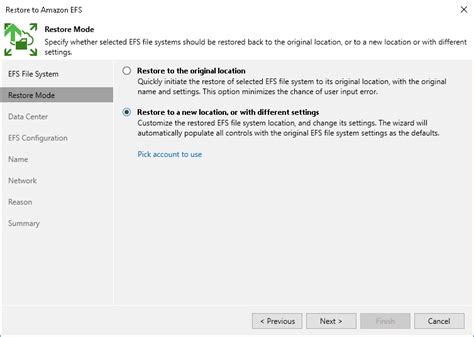 Step Choose Restore Mode Veeam Backup For Aws Guide