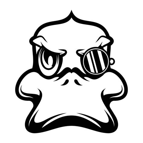 Duck Glasses Outline 38249583 Vector Art At Vecteezy