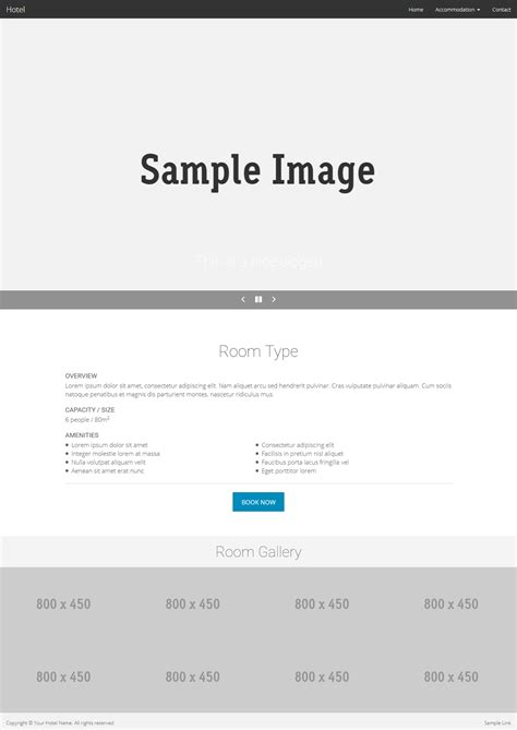 Responsive Hotel Template Templates Dmxzonecom