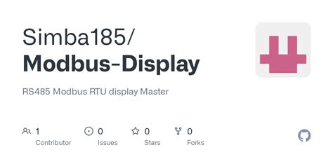 GitHub Simba Modbus Display RS Modbus RTU Display Master