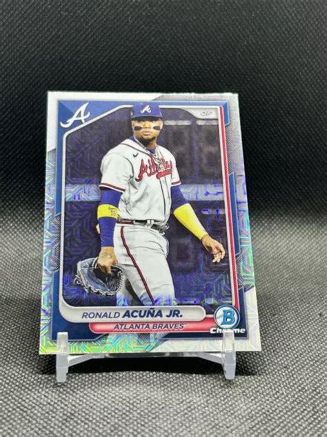 2024 Bowman Mega Box Ronald Acuna Jr Réfracteur Mojo 32 Atlanta Braves