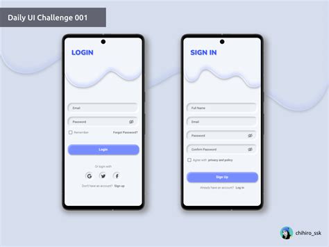 Daily Ui 001 Sign Up By Chihiro On Dribbble