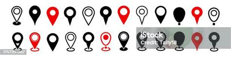 Location Icons Setmap Pin Iconssimple Outline Location Symbolpin Place