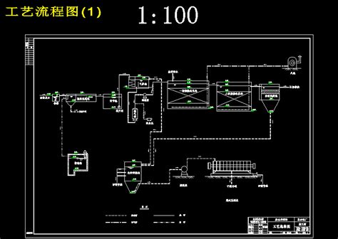二级接触氧化池处理油漆废水设计5张CAD图纸 说明书 AutoCAD 2004 模型图纸下载 懒石网