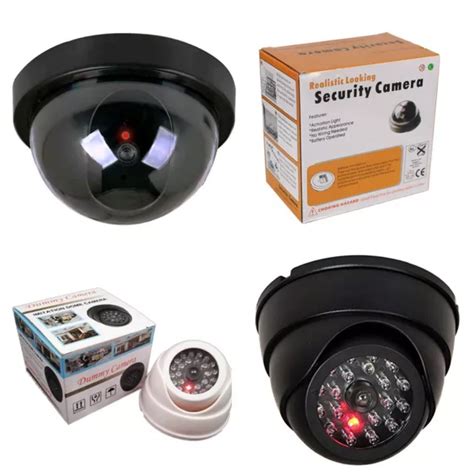 Dome Surveillance Simulation Flashing Led Light Dummy Camera Fake