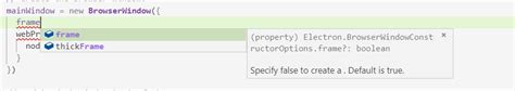 Documentation Missing For `frame` Option Of Browserwindow · Issue