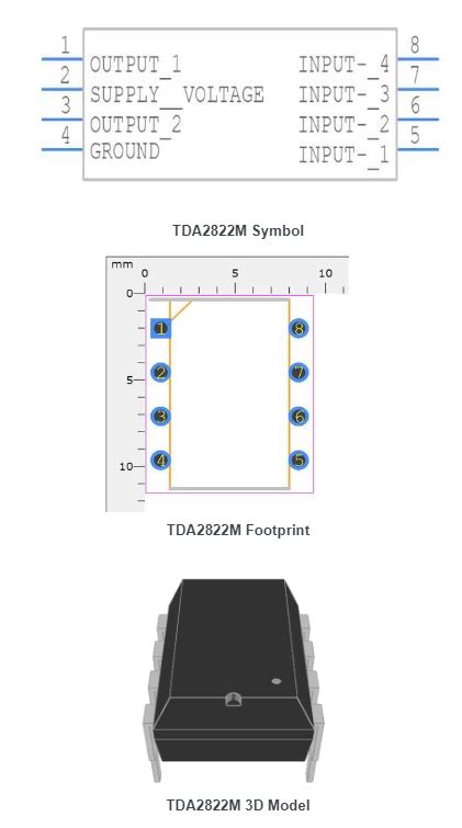 Tda2822m Audio Amplifier Datasheet Pinout Equivalent Voltage And