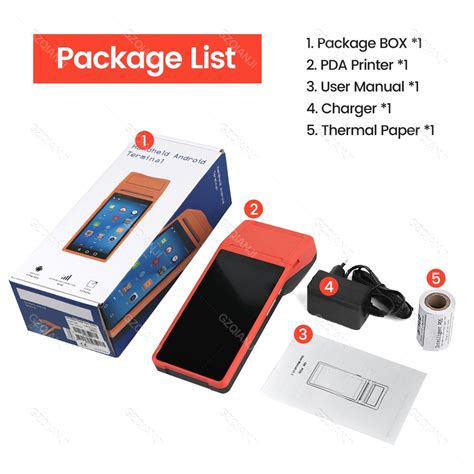 PDA POS Handheld Device Pos Terminal Built In Thermal Bluetooth Printer Mm Wifi Android Rugged