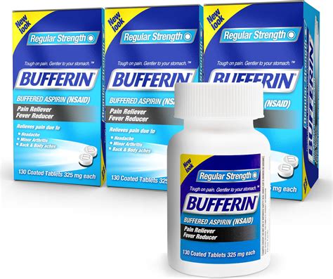 Bufferin Aspirin Pain Relieverfever Reducer Coated Tablets