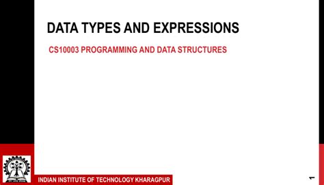 C Data Types And Expressions Presentation