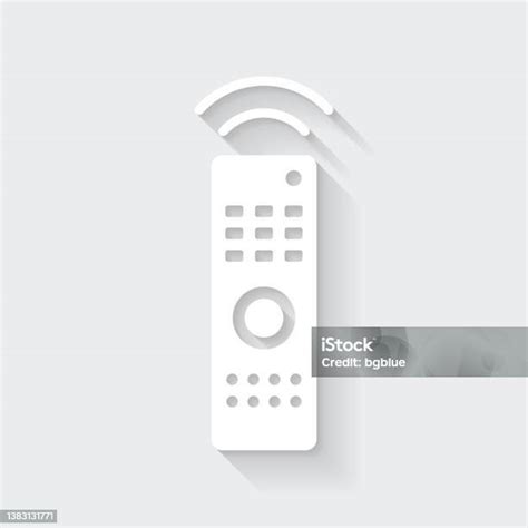 원격 조종 빈 배경에 긴 그림자아이콘 플랫 디자인 3차원 형태에 대한 스톡 벡터 아트 및 기타 이미지 3차원 형태 개념 공란 Istock