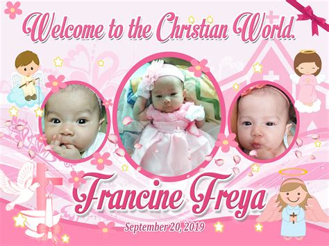 Christening Layout For Girl On Behance