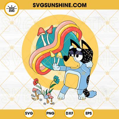 Bandit Heeler Svg Cottagecore Blue Heeler Svg Bluey Dad Svg Png Dxf Eps