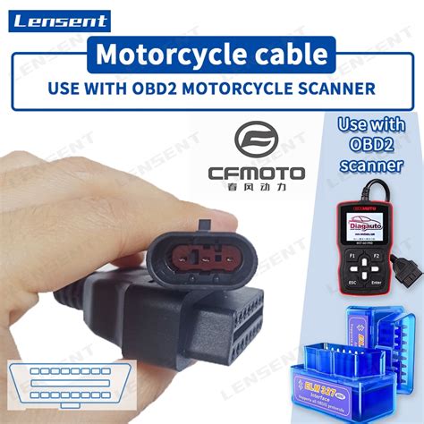 Lensent CF VESPA 3pin A 16pin OBD cable De Diagnóstico Conectores De