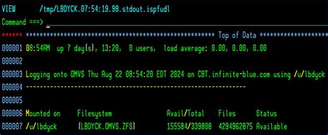 Dinoframe Omvs Commands From Ispf 317 Udlist