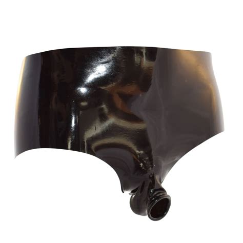 Rubberfashion Latex Pants Latex Briefs Short Sexy Latex Hot Pants With