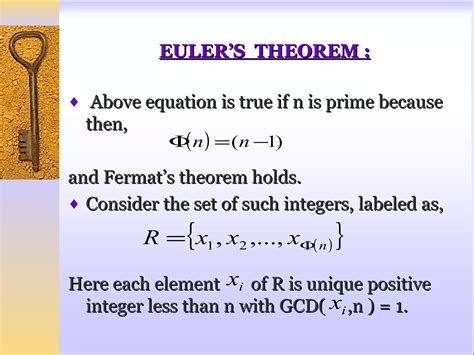 Euler And Fermat Theorem Ppt