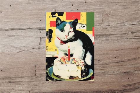 Cat Lover Birthday Card Printable Greeting Card Cat Lady Card 5x7