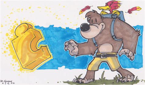 Banjo Kazooie Golden Jiggy By Artofgacey On Deviantart