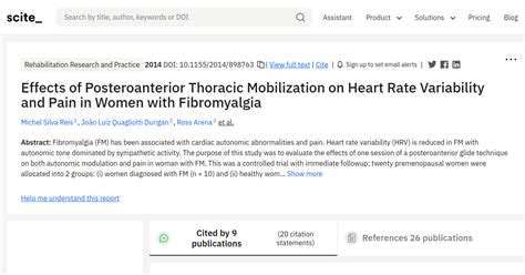 Effects Of Posteroanterior Thoracic Mobilization On Heart Rate