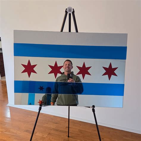 Mirror Chicago Flag Your Chicago Flag Handmade In Chicago Il