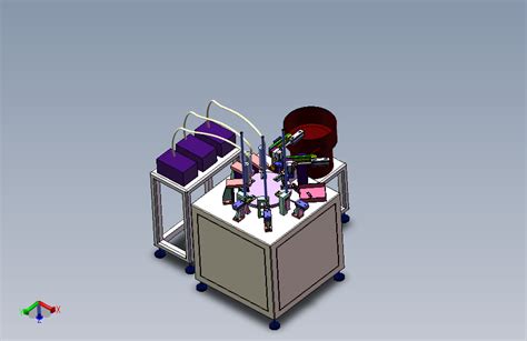 K1581 磁环组装点胶机solidworks 2012模型图纸下载 懒石网